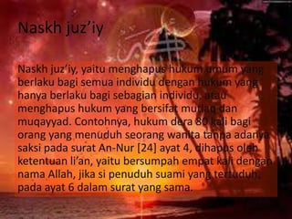 Nasikh dan mansukh | PPTX