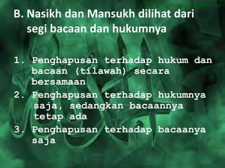 Nasikh dan mansukh | PPTX