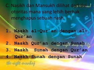 Nasikh dan mansukh | PPTX