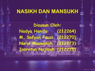 Nasikh dan mansukh | PPTX