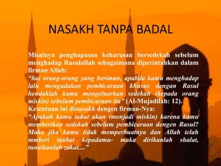 Nasikh dan mansukh | PPTX