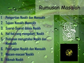 Nasikh dan mansukh | PPTX
