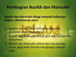 Nasikh dan mansukh | PPTX