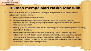 Nasikh dan Mansukh; Muhkam dan Mutasyabih.pptx