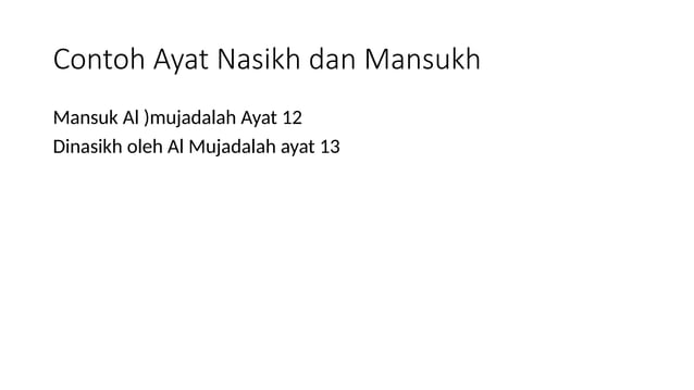 Nasikh dan Mansukh; Muhkam dan Mutasyabih.pptx