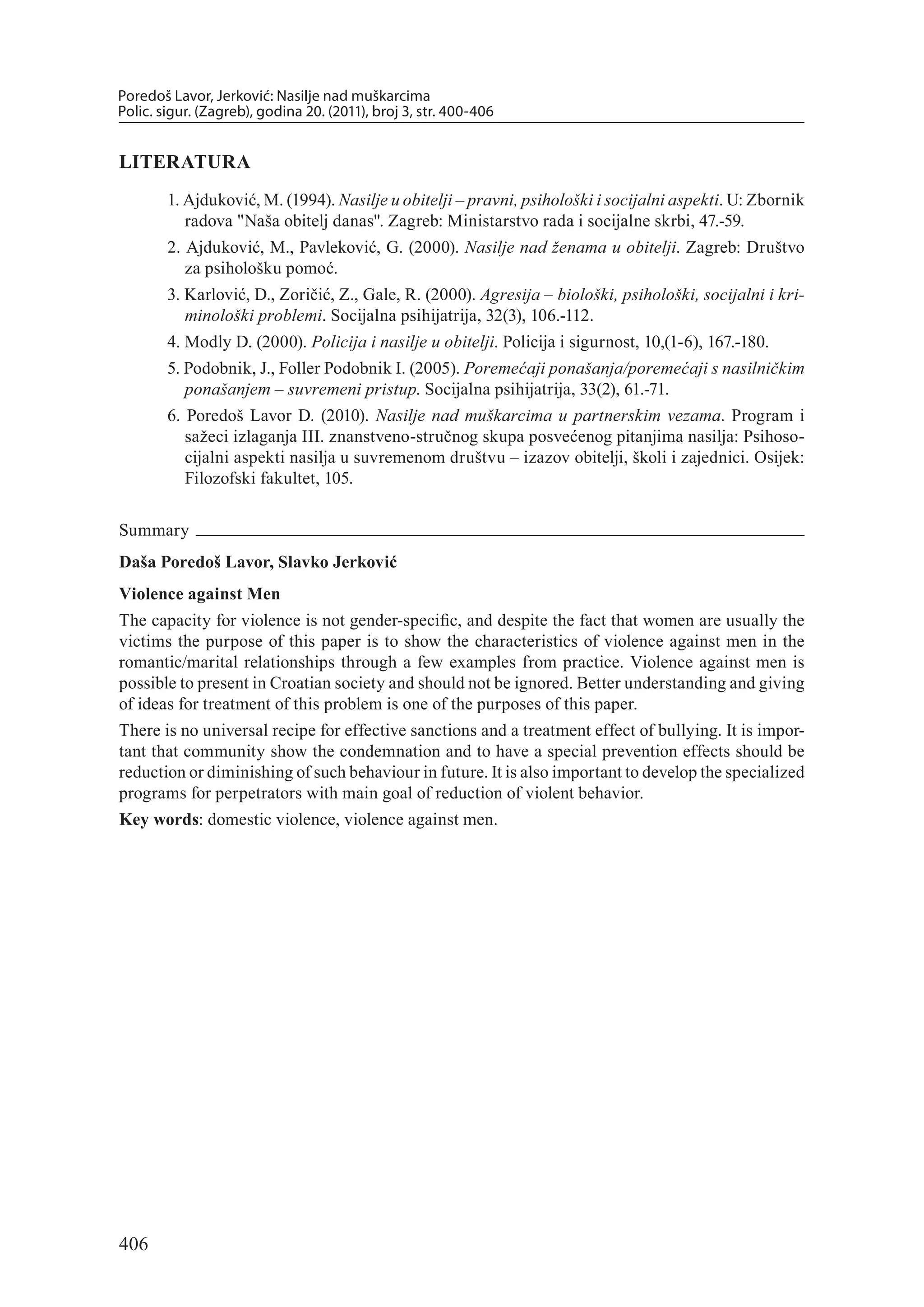 Nasilje nad muskarcima | PDF