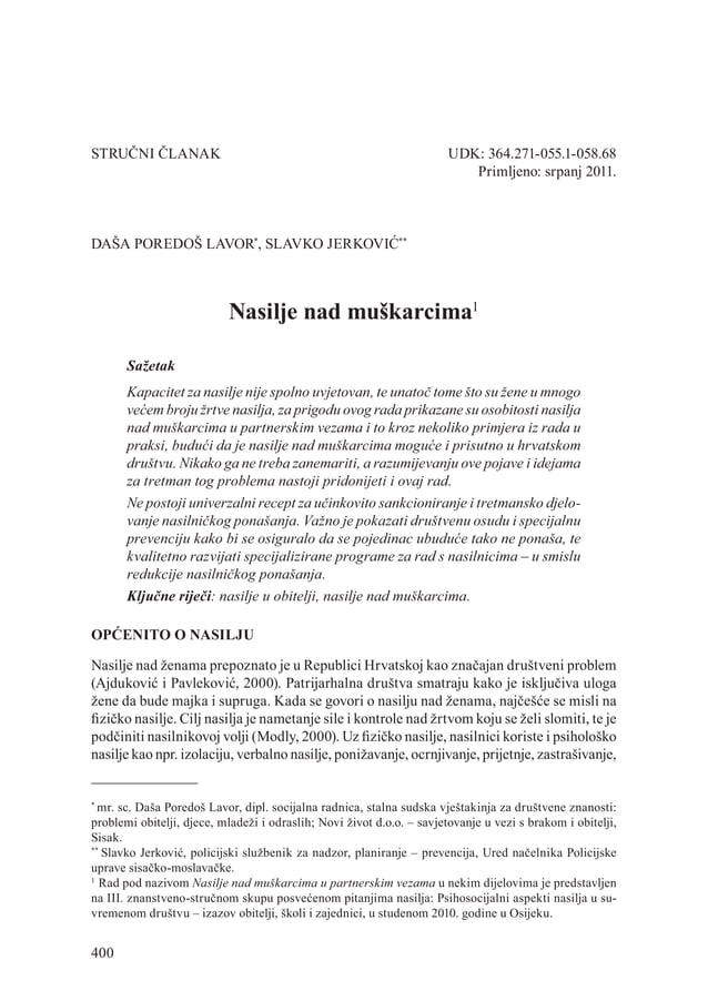 Nasilje nad muskarcima | PDF