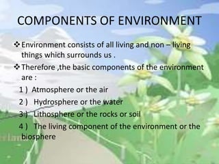 M.Ed EVS Topic- Imortance,Types of Environment | PPTX