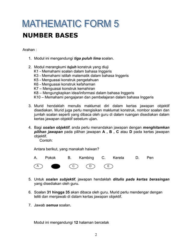 Naskah Murid Modul 1 Number Bases | PDF