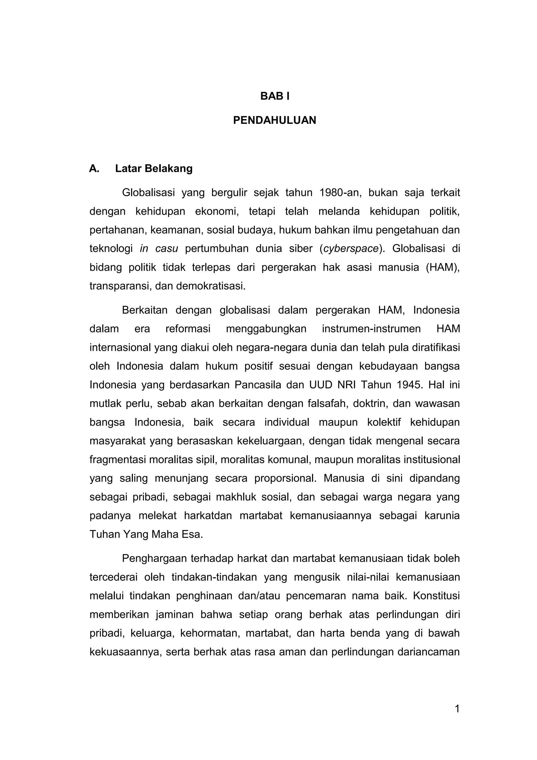 Naskah Akademik RUU Perubahan Atas UU ITE | PDF