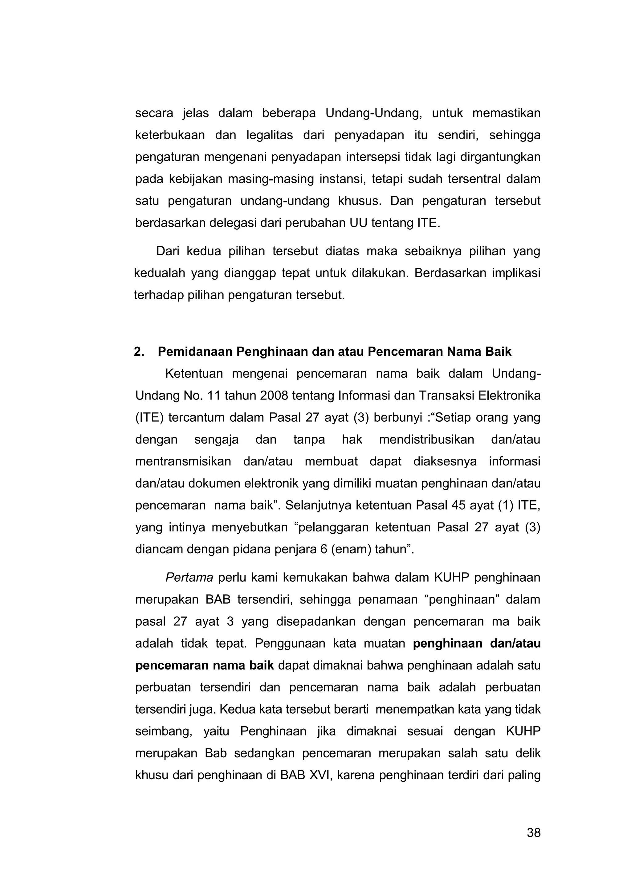 Naskah Akademik RUU Perubahan Atas UU ITE | PDF