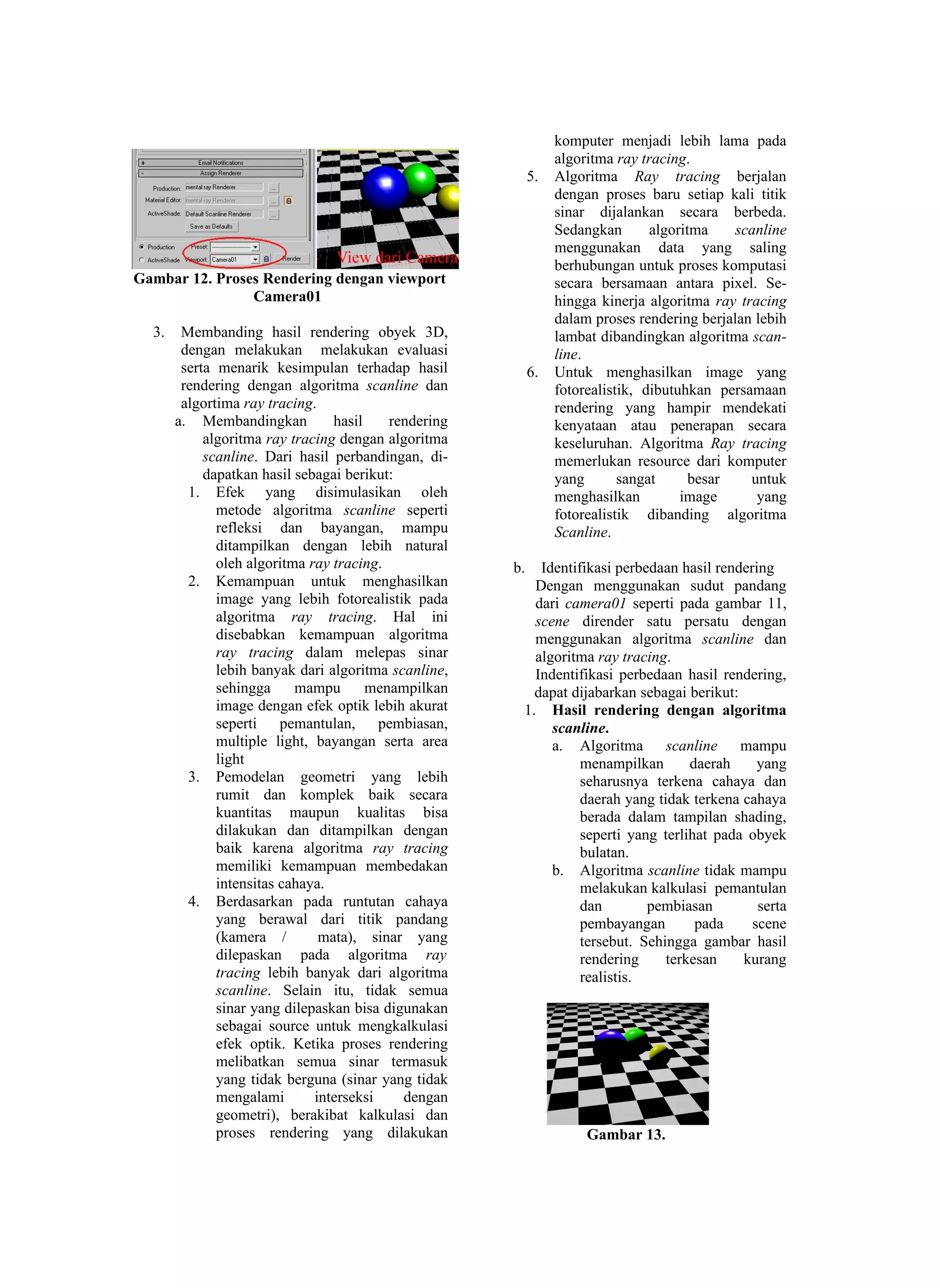 Naskah algorithma ray tracing & sceneline | DOC