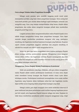 Naskah Lomba CBP Rupiah - Guru sebagai Tauladan dalam Menginternalisasikan Makna Rupiah - Walid ...