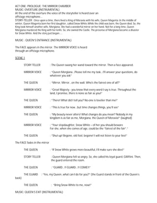 Naskah Drama "Snow White" | PDF