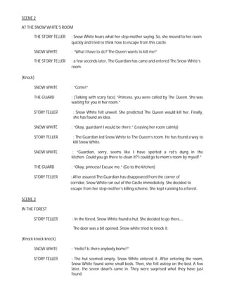Naskah Drama "Snow White" | PDF