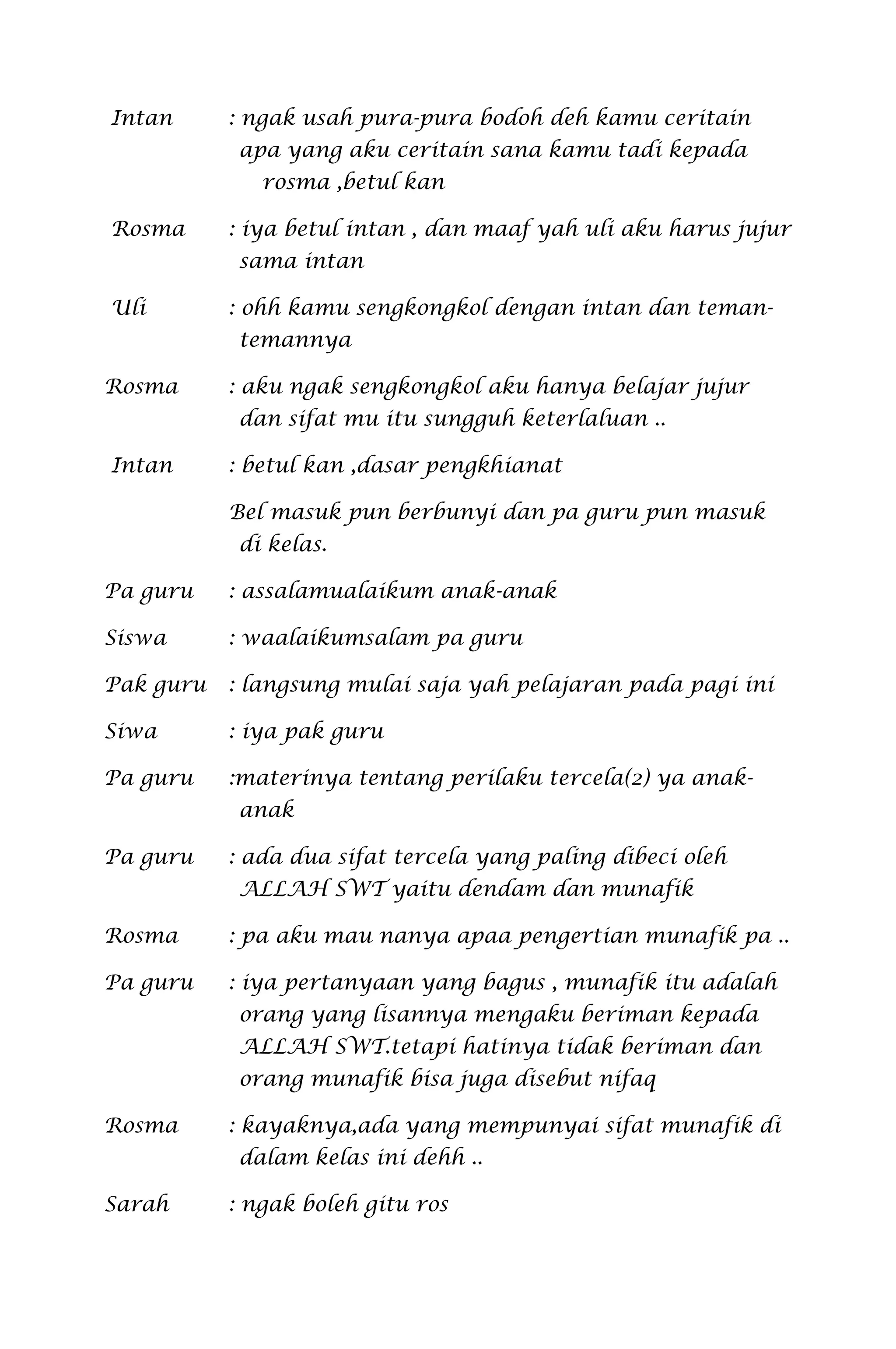 Naskah drama munafik | DOCX