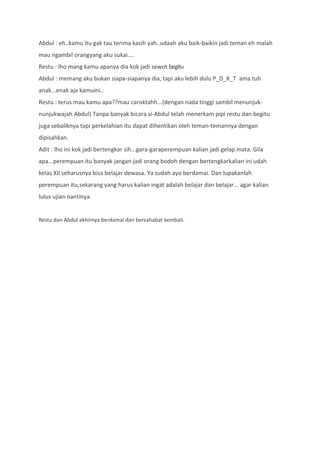 Naskah drama pertengkaran | DOCX