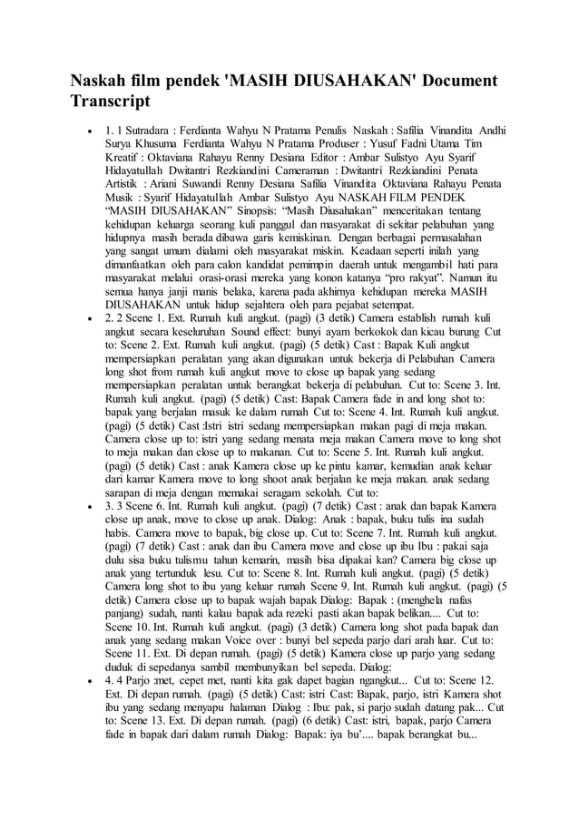 Naskah film pendek | PDF