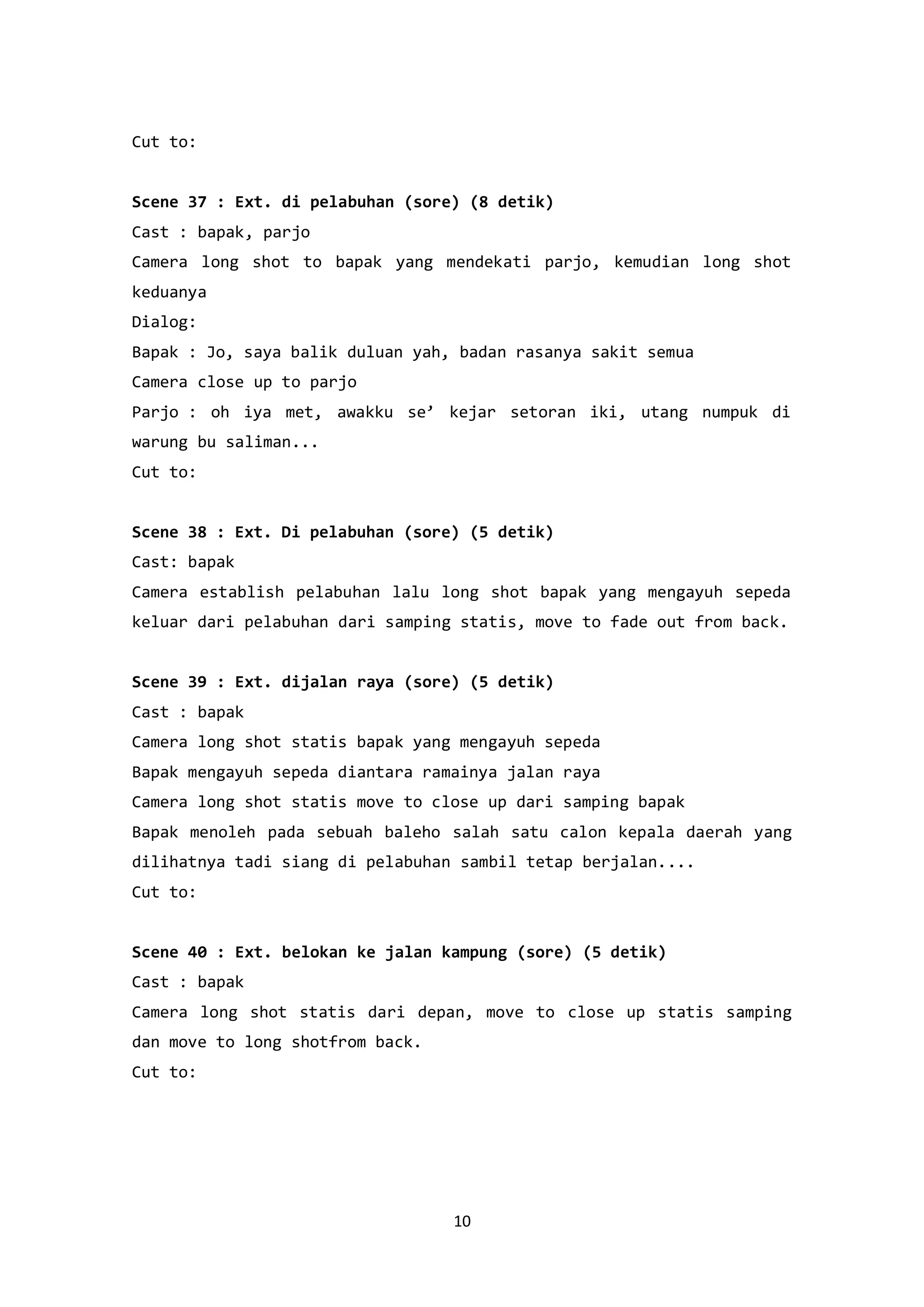 Naskah film pendek 'MASIH DIUSAHAKAN' | PDF