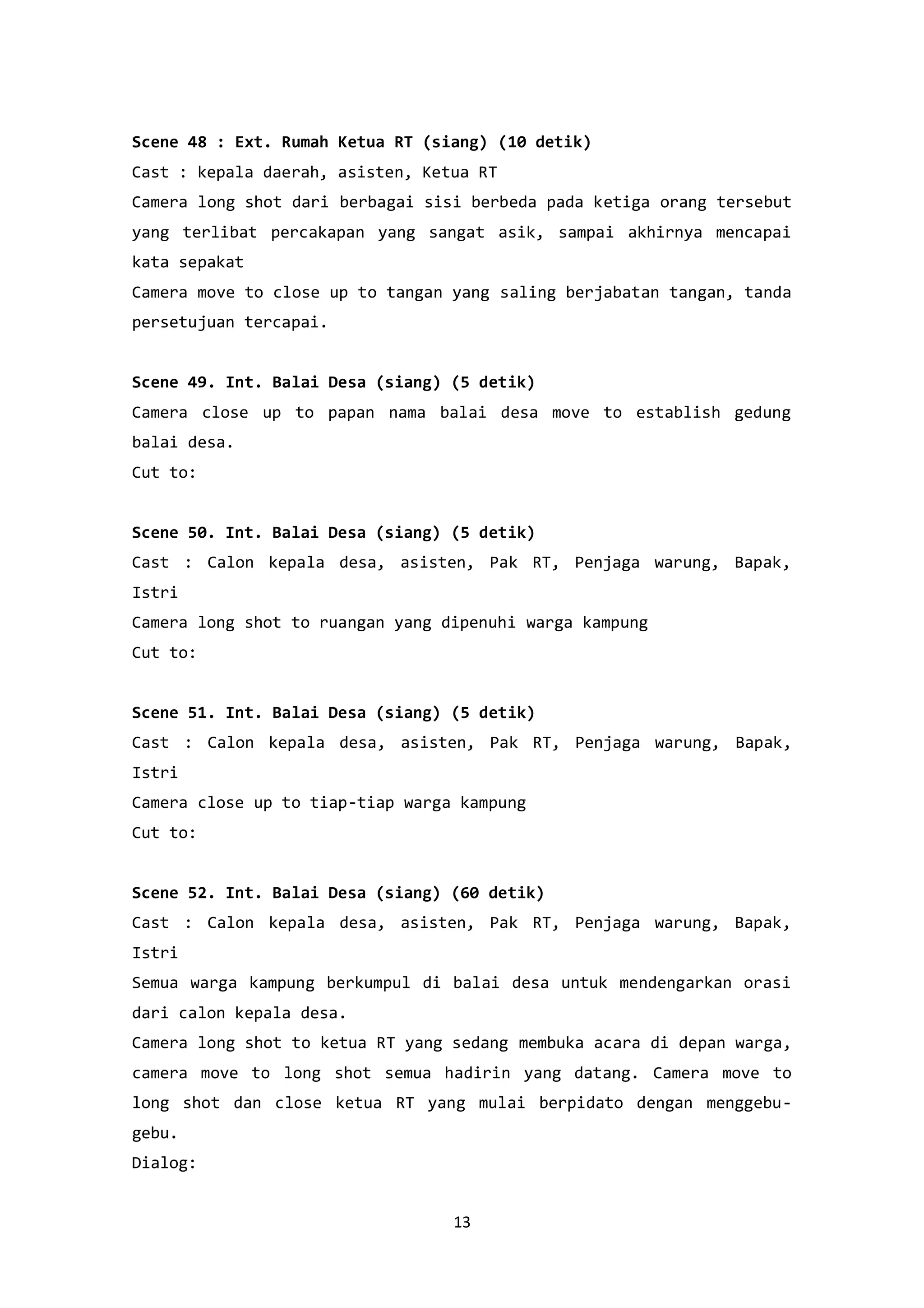 Naskah film pendek 'MASIH DIUSAHAKAN' | PDF