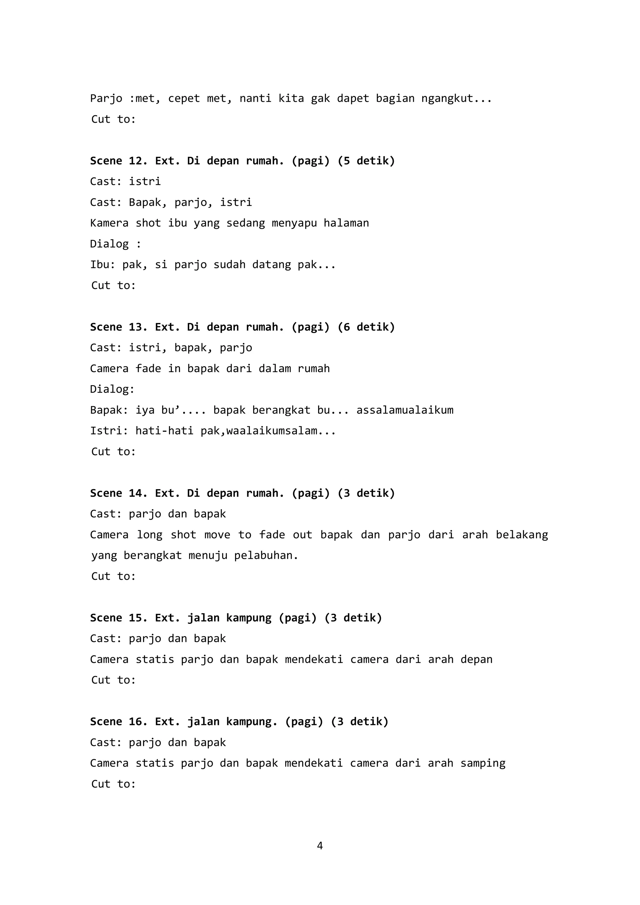 Naskah film pendek 'MASIH DIUSAHAKAN' | PDF