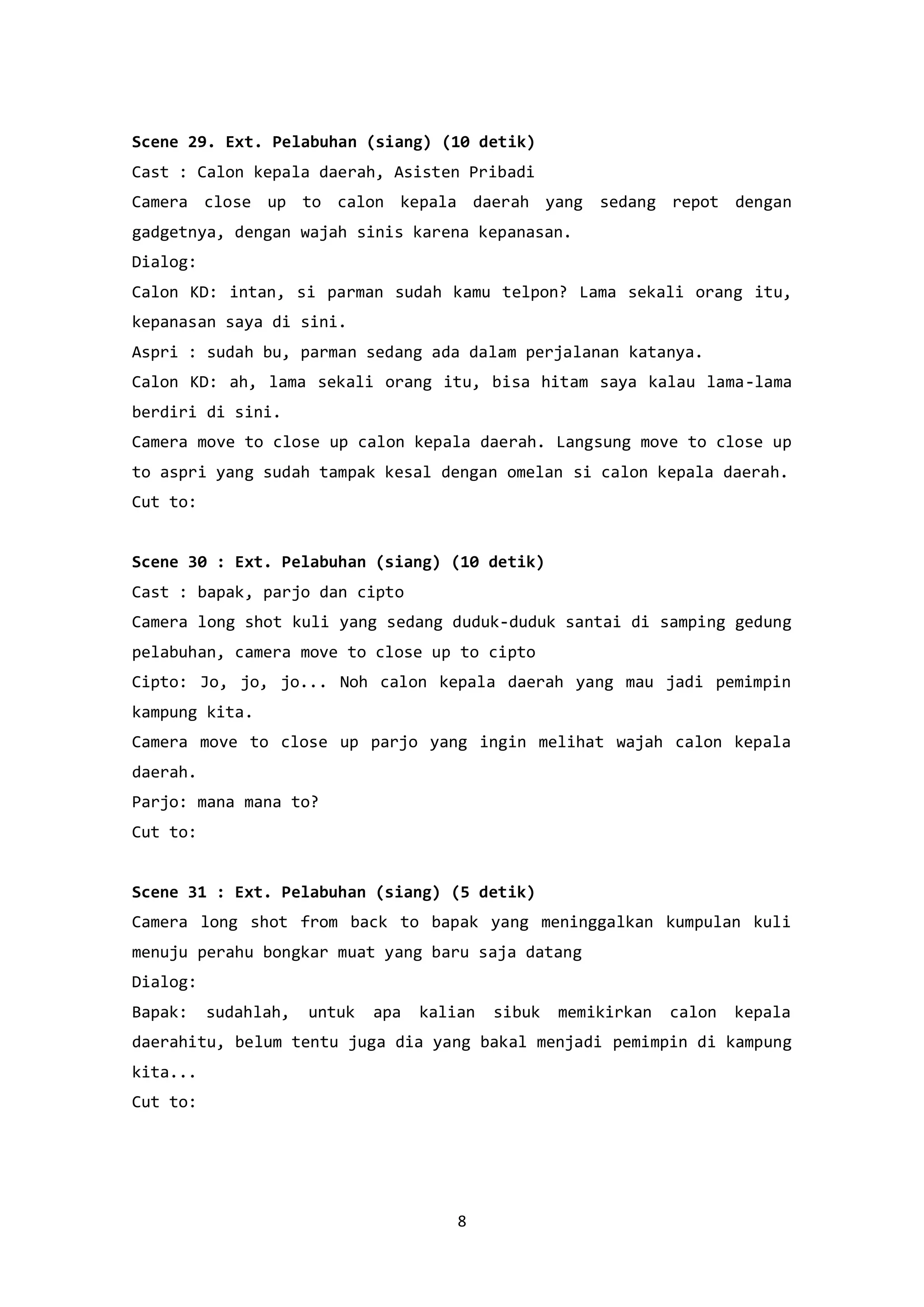 Naskah film pendek 'MASIH DIUSAHAKAN' | PDF