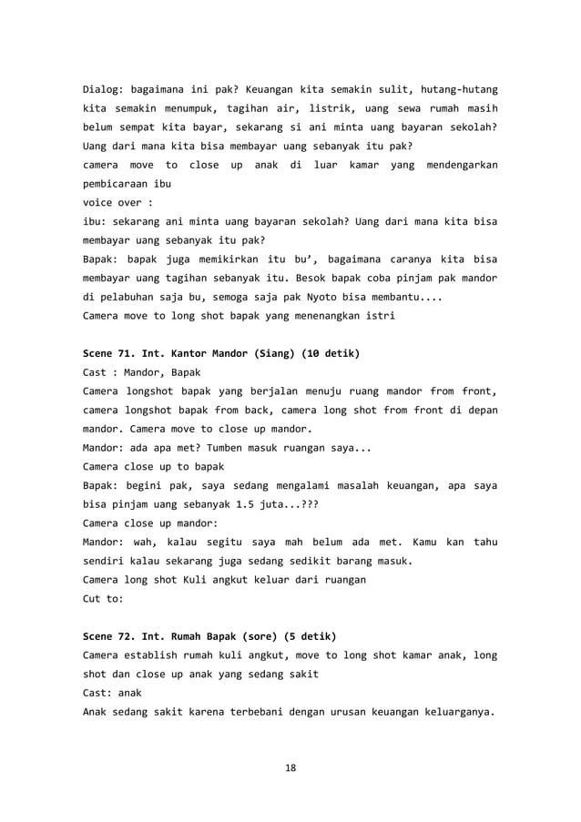 Naskah film pendek 'MASIH DIUSAHAKAN' | PDF