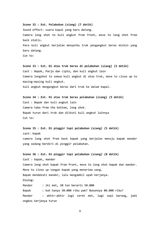 Naskah film pendek 'MASIH DIUSAHAKAN' | PDF