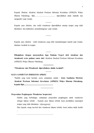 Naskah mc wisuda 2014 | DOCX