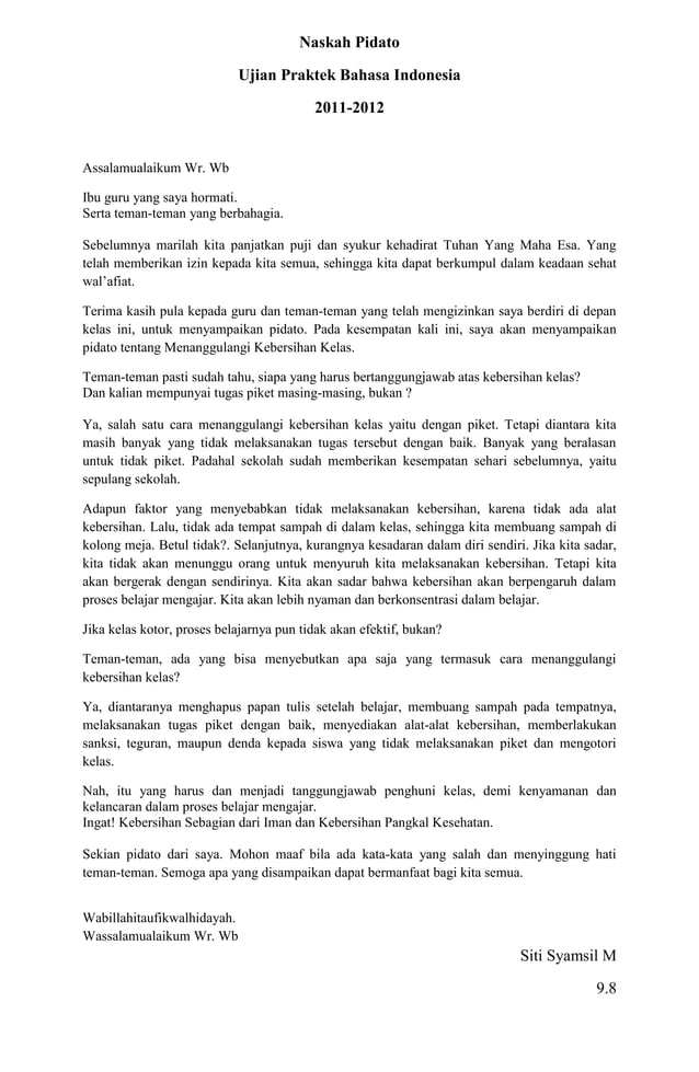 Naskah pidato | DOCX