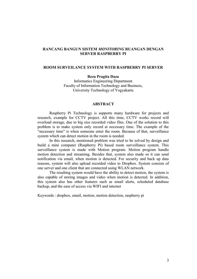 Naskah Publikasi : Rancang Bangun Sistem Monitoring Ruangan Dengan ...