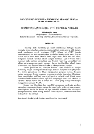 Naskah Publikasi : Rancang Bangun Sistem Monitoring Ruangan Dengan ...