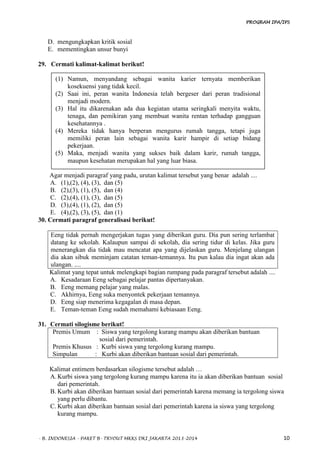 TRYOUT 4 BHS INDONESIA PAKET B | PDF