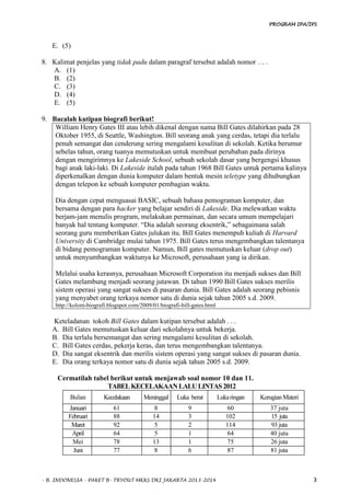 TRYOUT 4 BHS INDONESIA PAKET B | PDF