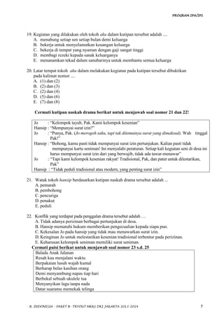 TRYOUT 4 BHS INDONESIA PAKET B | PDF