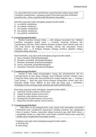 TRYOUT 4 BHS INDONESIA PAKET C | PDF