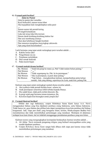 TRYOUT 4 BHS INDONESIA PAKET C | PDF