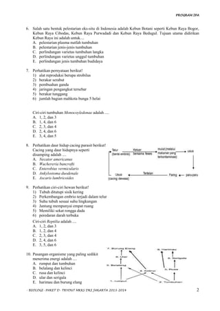 TRYOUT 4 BIOLOGI D 2014 | DOCX
