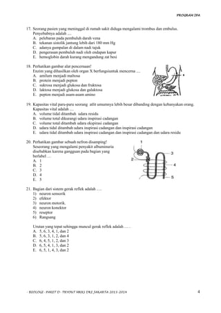 TRYOUT 4 BIOLOGI D 2014 | DOCX