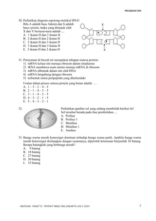 TRYOUT 4 BIOLOGI D 2014 | DOCX