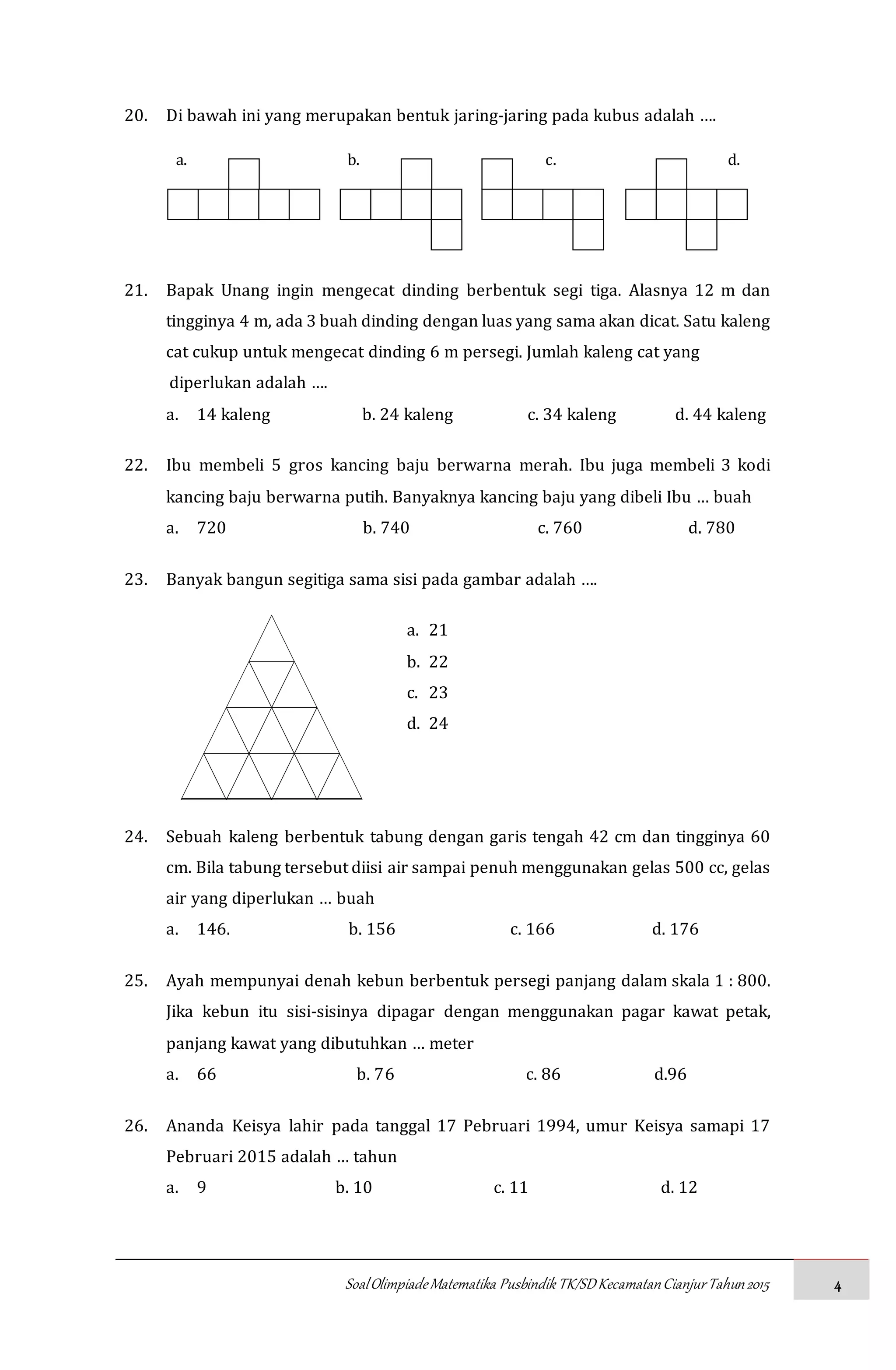 Naskah soal matematika | PDF