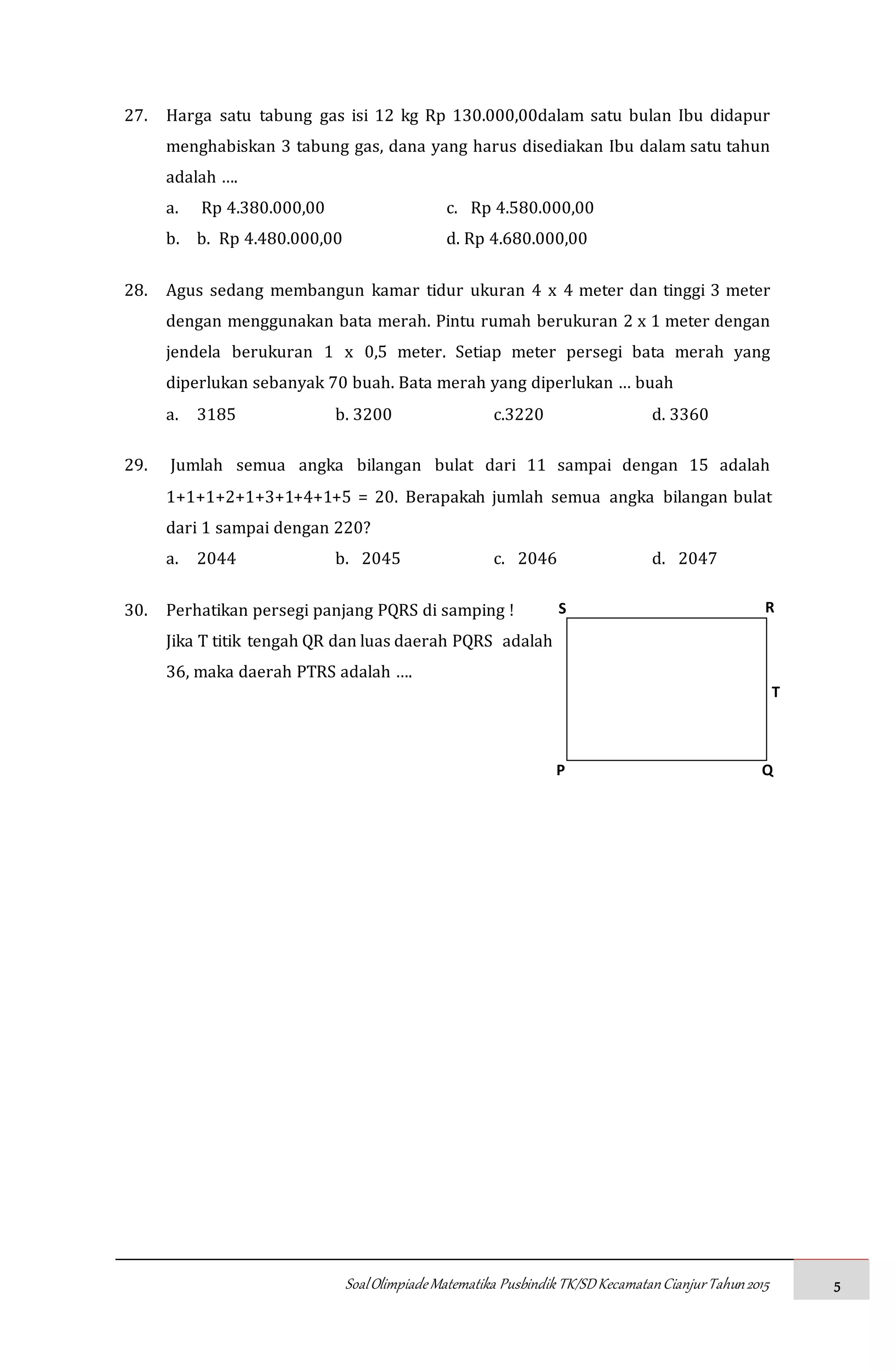 Naskah soal matematika | PDF