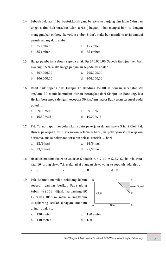 Naskah soal matematika | PDF
