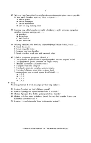 Naskah soal ukk ips oke | PDF