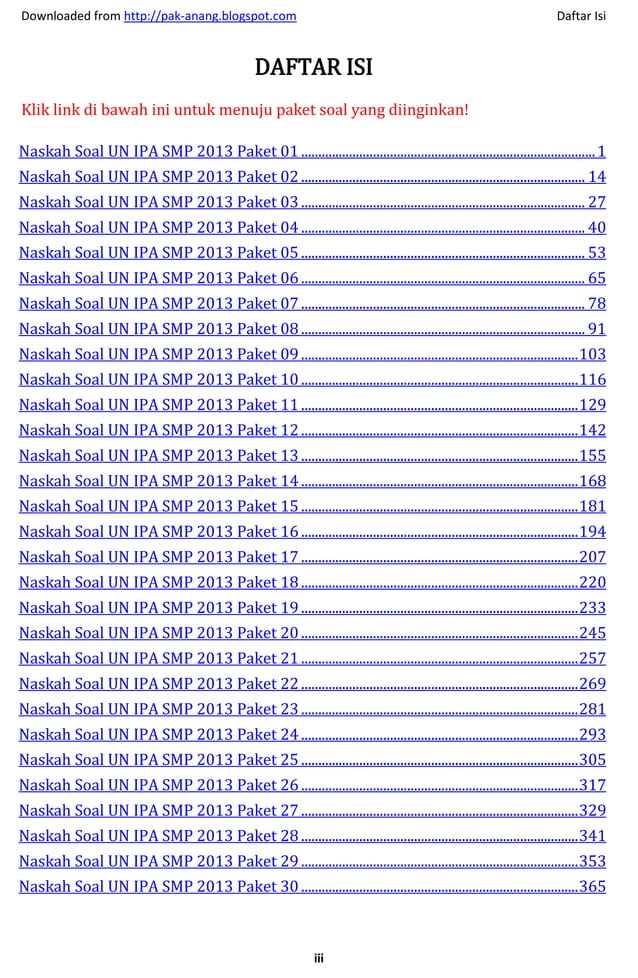Naskah soal un ipa smp 2013 (40 paket soal) pak anang.blogspot.com