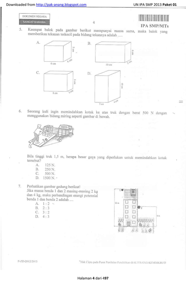 Naskah soal un ipa smp 2013 (40 paket soal) pak anang.blogspot.com