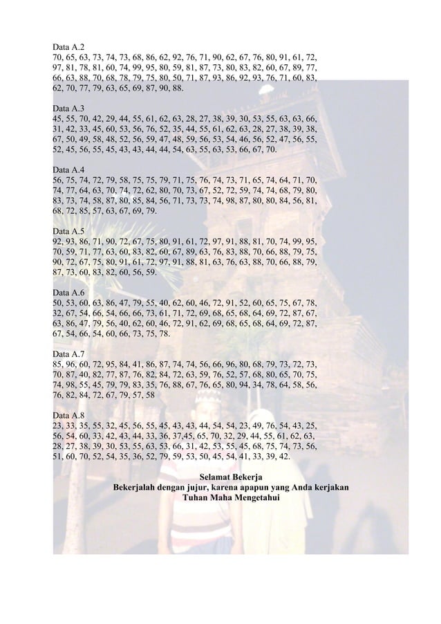 Naskah soal uts statistik 2016.2017