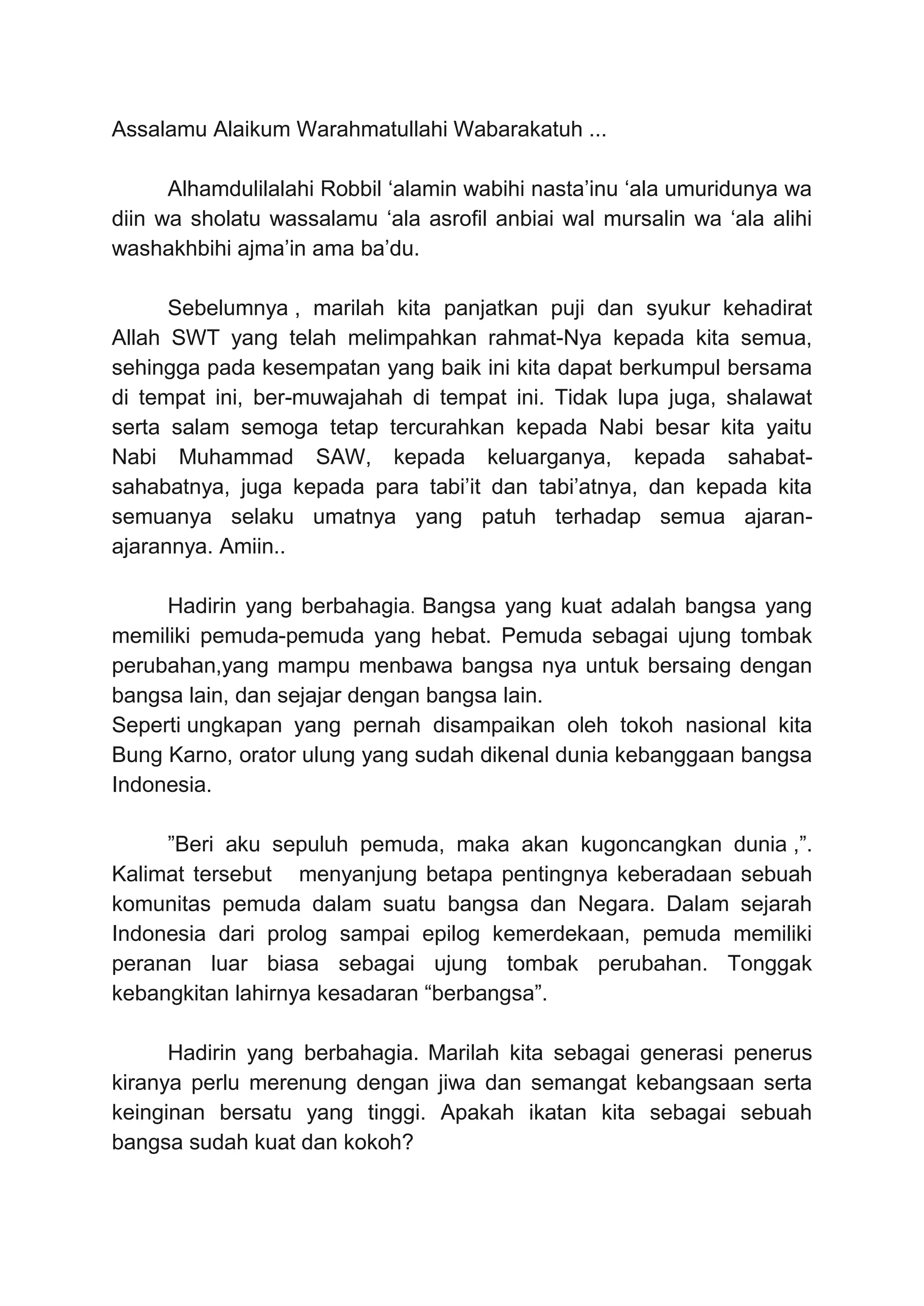 Naskah teks pidato | PDF
