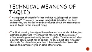 Nask Tarjih and Taqlid.pptx