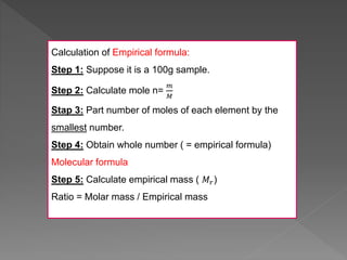 Quantitative aspects of chemical change | PPTX | Chemistry | Science